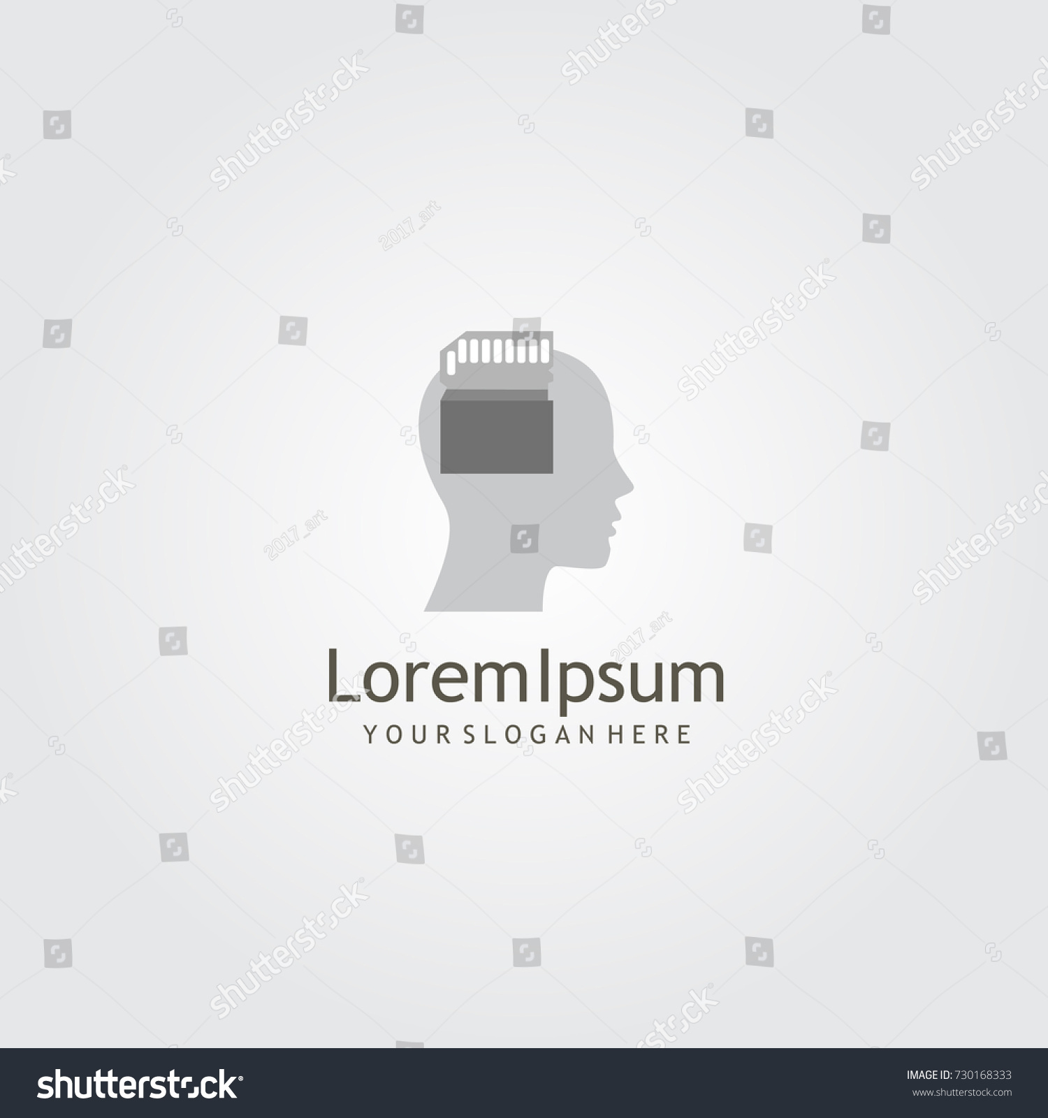 Head People Icon Logo Stock Vector (Royalty Free) 730168333