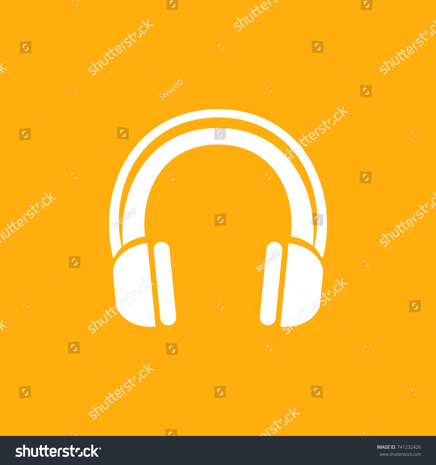 Head Phone Icon Stock Vector (Royalty Free) 741232426 | Shutterstock