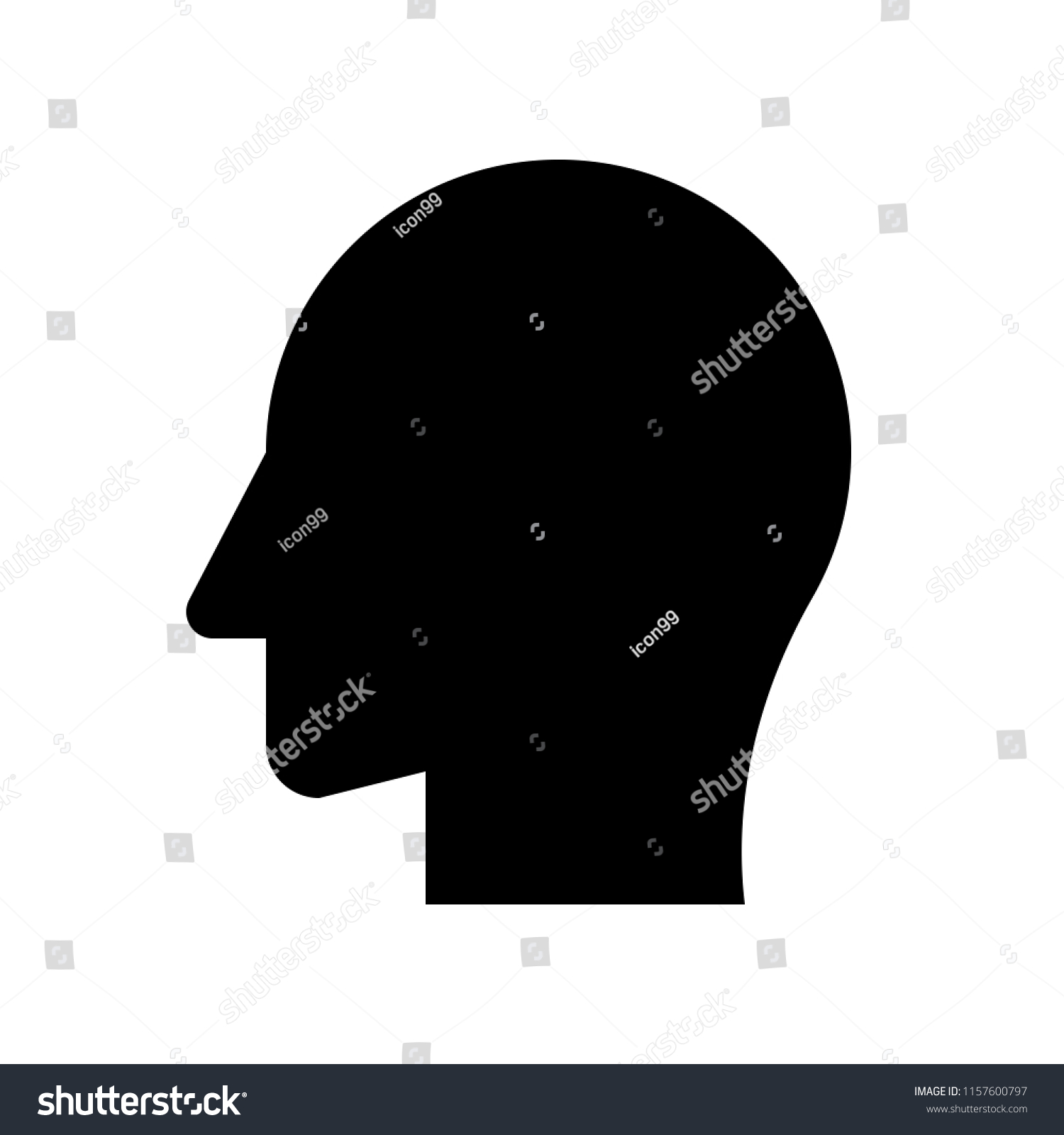 Head Profile Shot: vector de stock (libre de regalías) 1157600797 ...