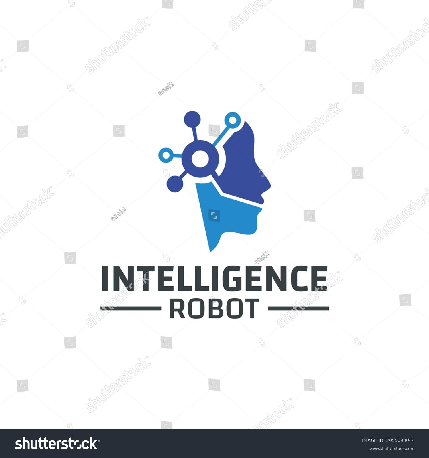 Head Robot Logo Design Vector Intelligence Stock Vector (Royalty Free ...