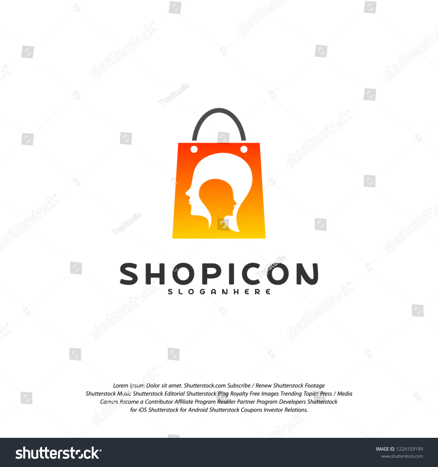 Head Shop Logo Template Design Vector Stock Vector (Royalty Free ...
