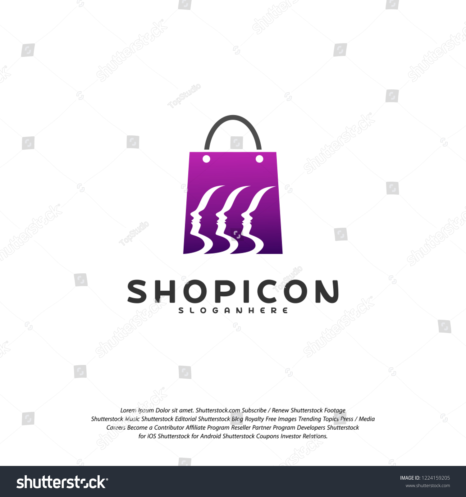 Head Shop Logo Template Design Vector Stock Vector (Royalty Free ...