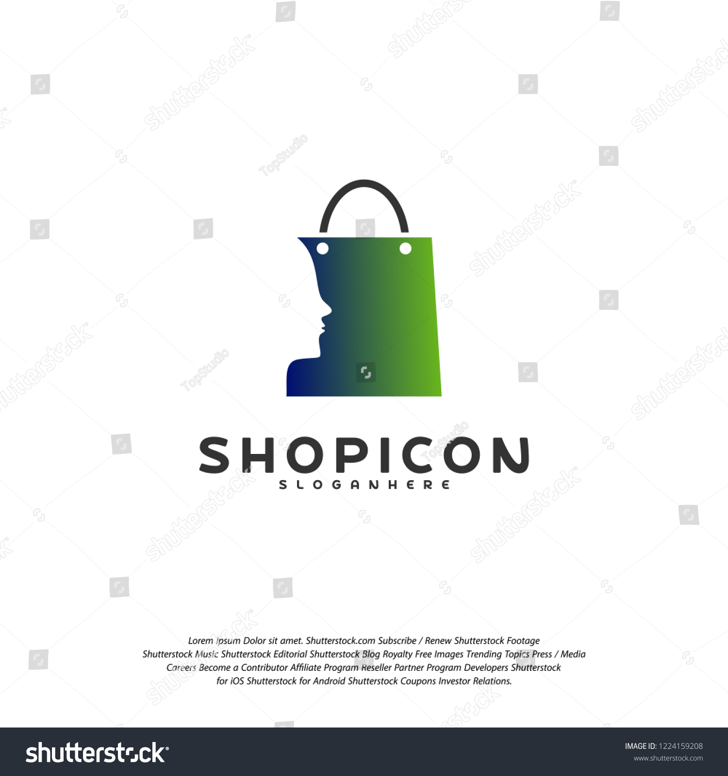 Head Shop Logo Template Design Vector Stock Vector (Royalty Free ...