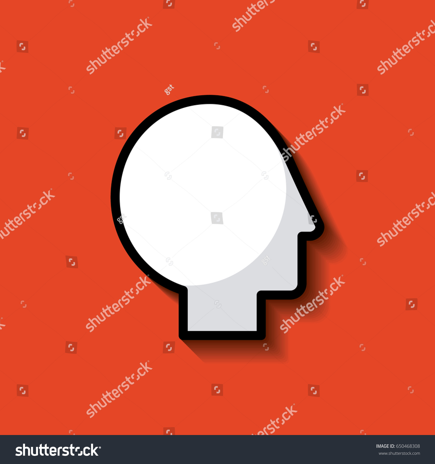 Head Silhouette Mind Concept Image Stock Vector (Royalty Free) 650468308
