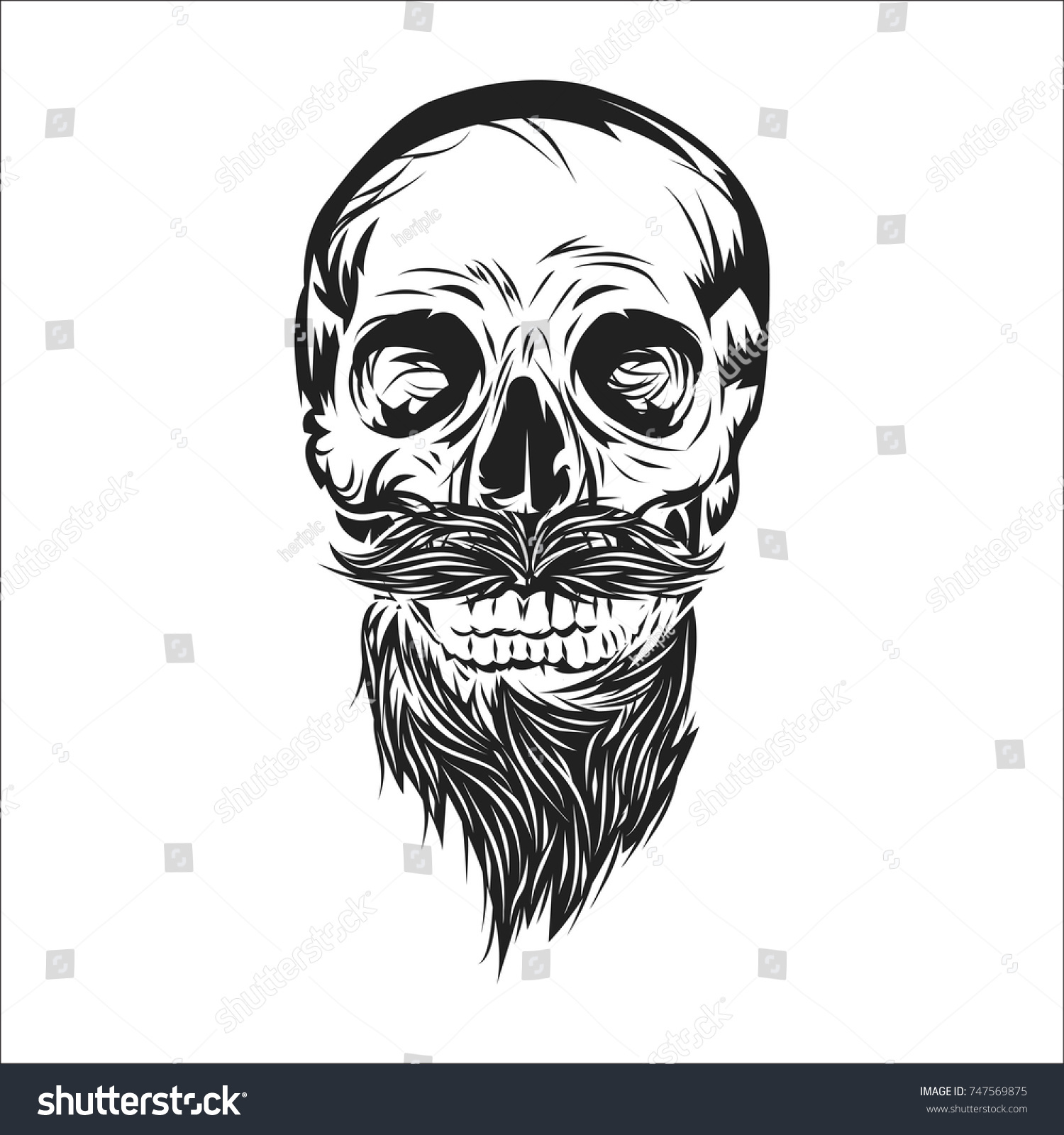 Head Skull Snap Back Vector Illustration 库存矢量图（免版税）747569875 | Shutterstock