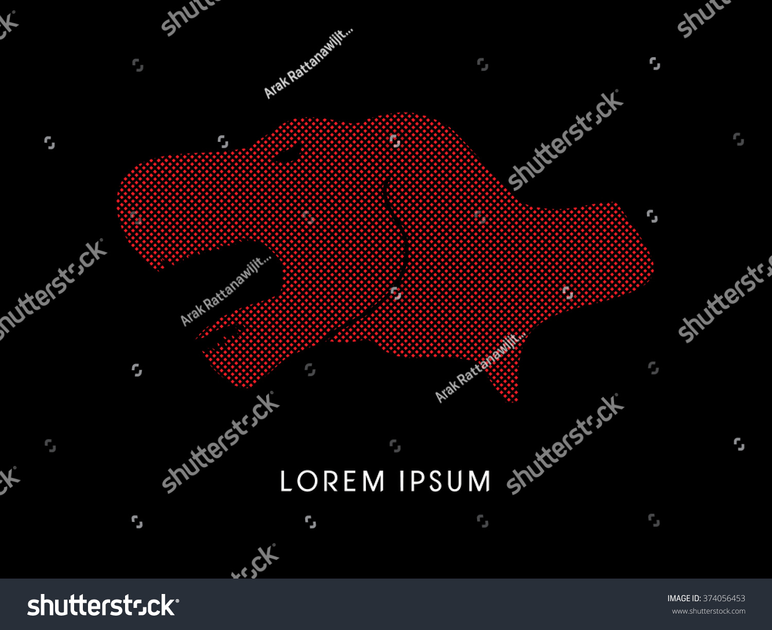 Head T Rex Dinosaur Designed Using Stock Vector (Royalty Free) 374056453