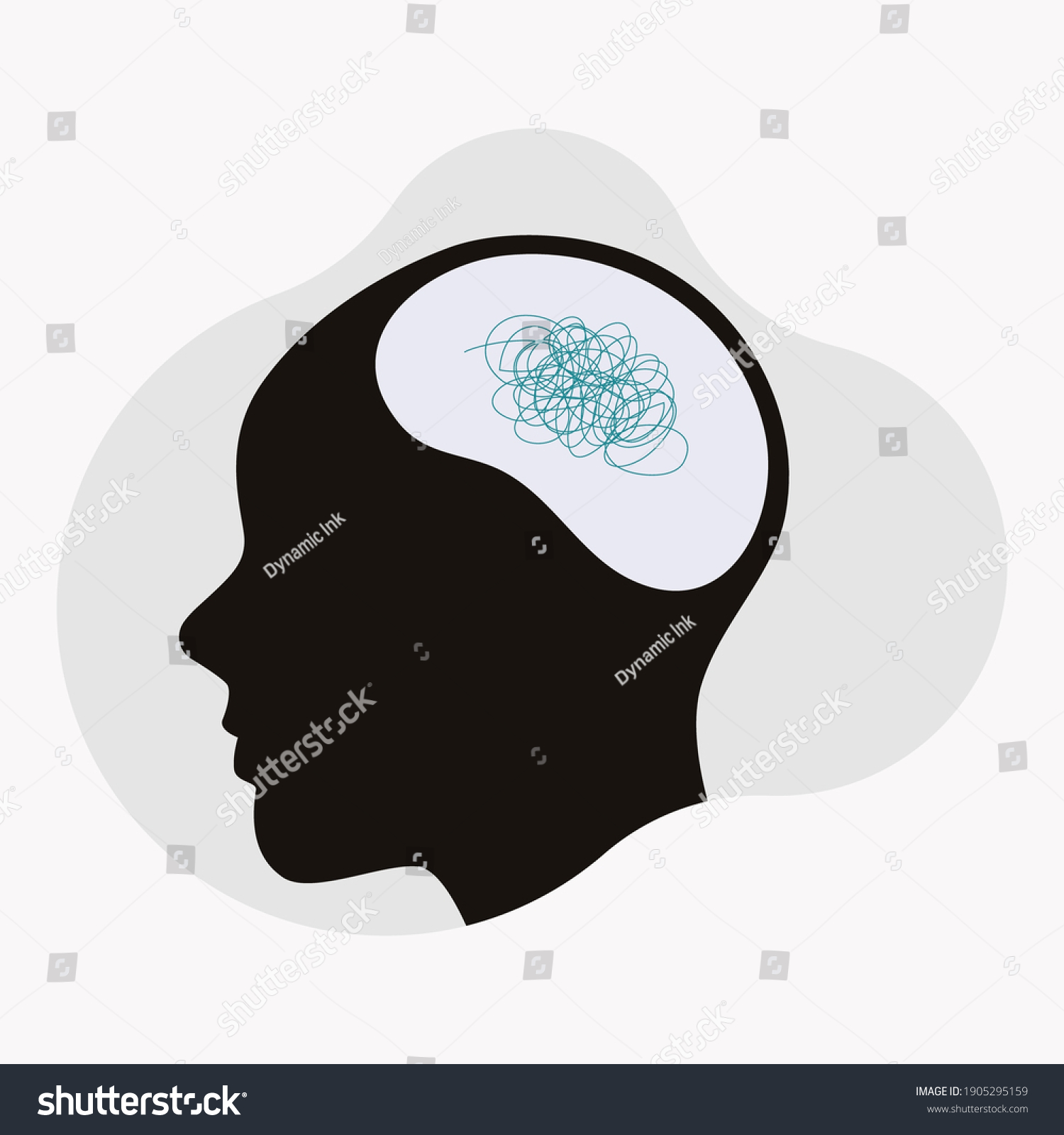 Head Tangled Concept Graphic Design Vector Stock Vector (Royalty Free ...