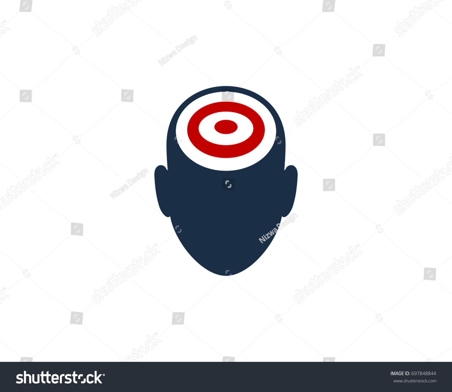 Head Target Icon Logo Design Element Stock Vector (Royalty Free ...
