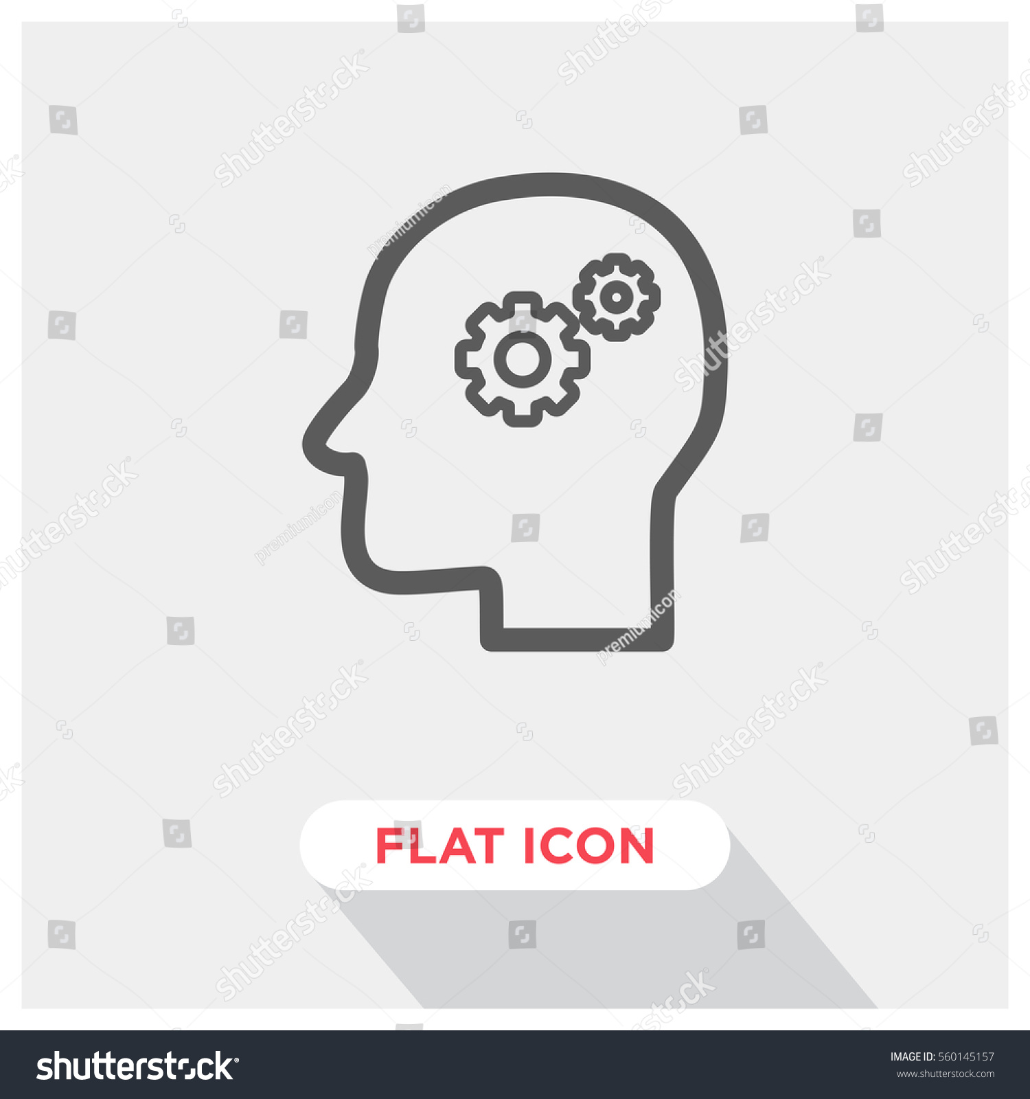 Head Cog Vector Icon Stock Vector 560145157 - Shutterstock