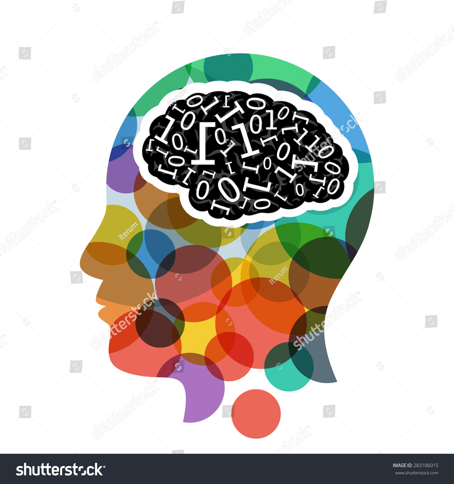 Head Computer Brain Concept Presentation Vector Stock Vector (Royalty ...