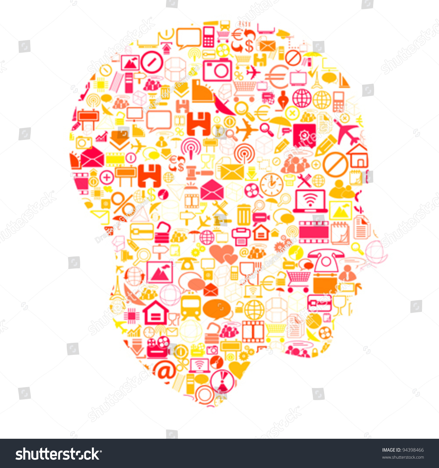 Head Network Symbols Vector Stock Vector (Royalty Free) 94398466 ...