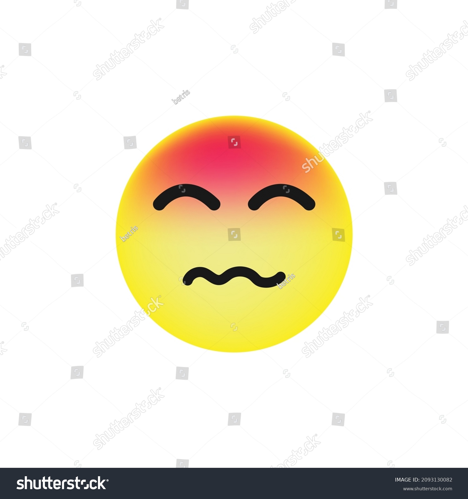 Headache Vector Emoji Logo Design Stock Vector (Royalty Free) 2093130082