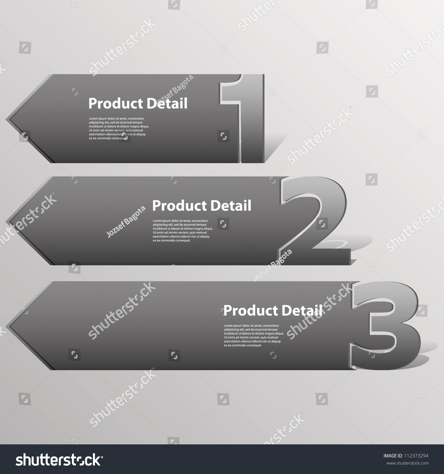 Header Banner Design Numbers Stock Vector (Royalty Free) 112373294