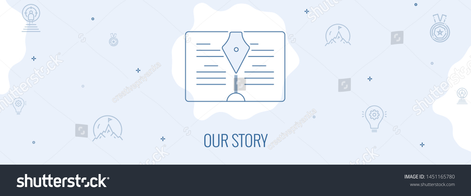 Header Vector Graphic Our Story Stock Vector (Royalty Free) 1451165780 ...