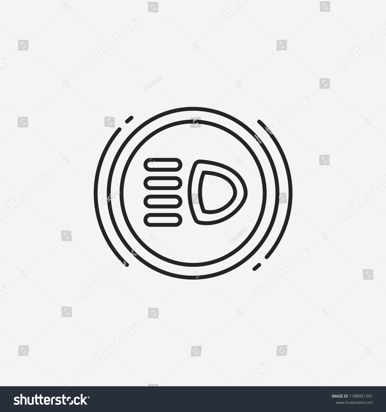 Headlight Indicator Modern Simple Ui Vector Stock Vector (Royalty Free ...
