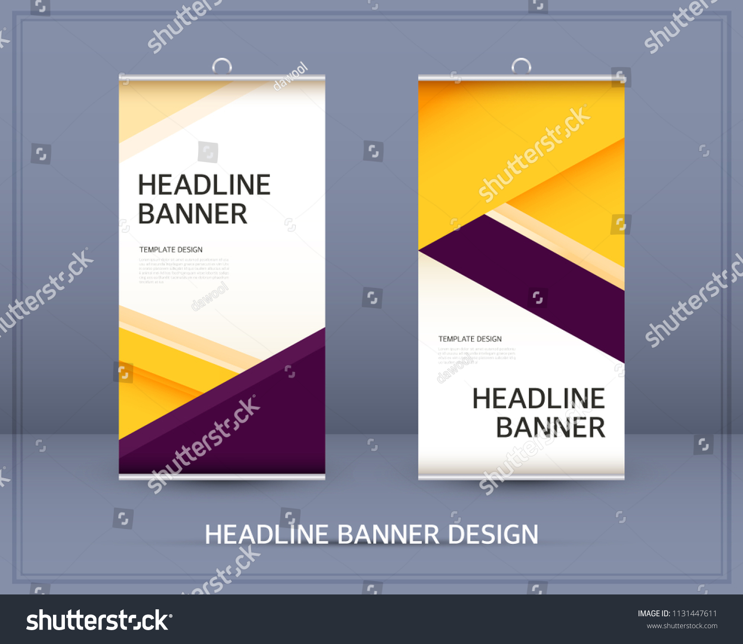 Headline Banner Template Design Stock Vector (Royalty Free) 1131447611 ...