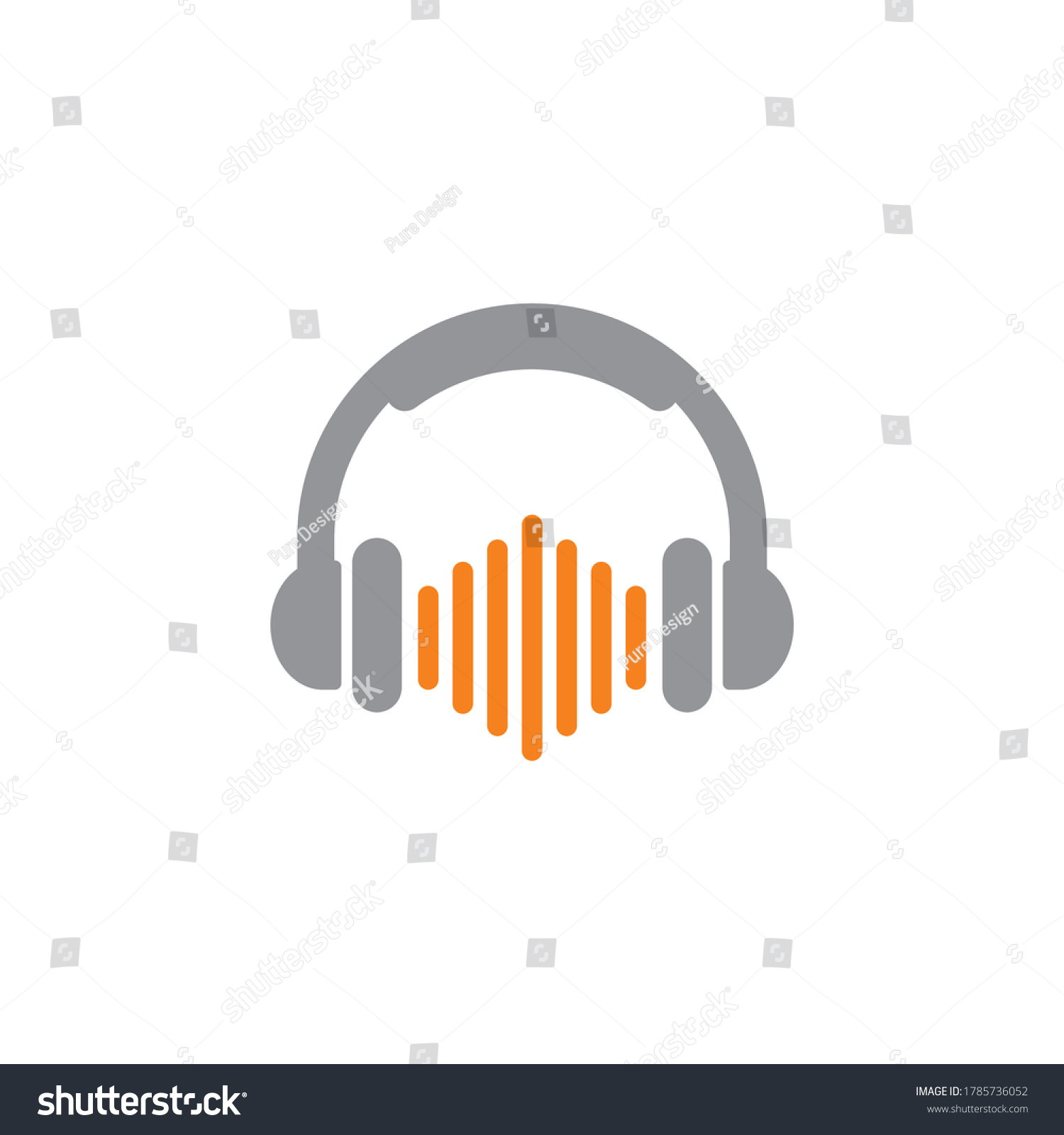 Headphone Logo Music Logo Vector Stock Vector (Royalty Free) 1785736052 ...