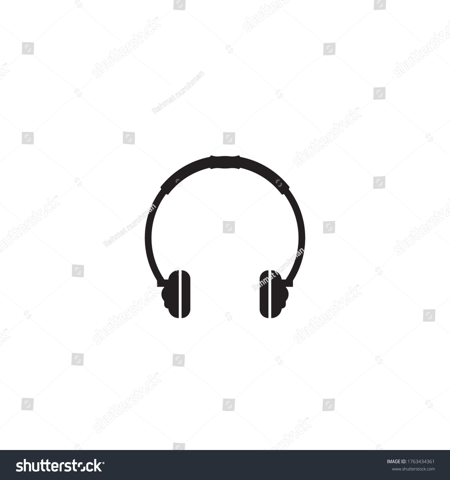 Headphone Logo Vector Design Illustration Template Stock Vector ...