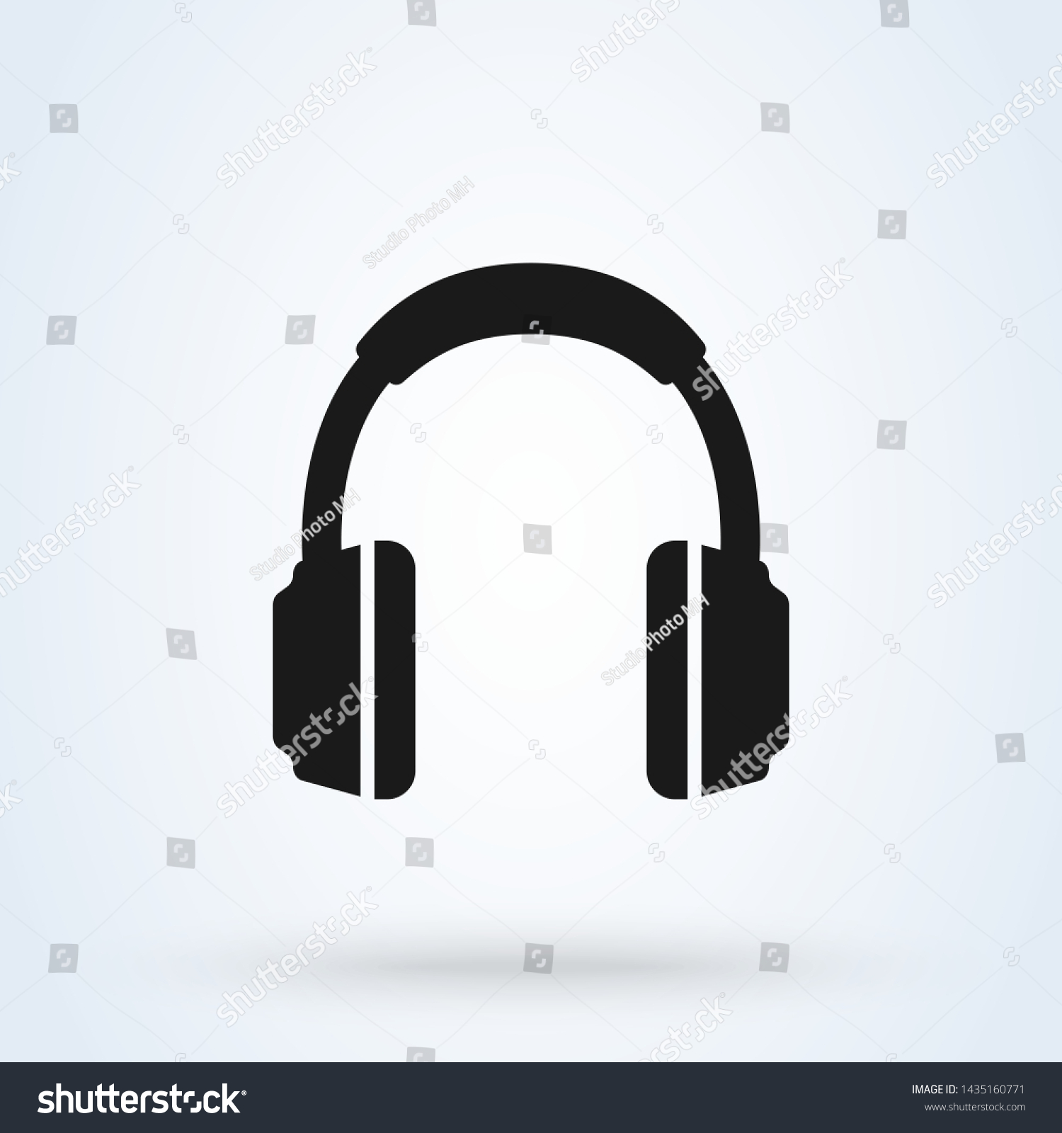 Headphone Simple Vector Modern Icon Design Stock Vector (Royalty Free ...