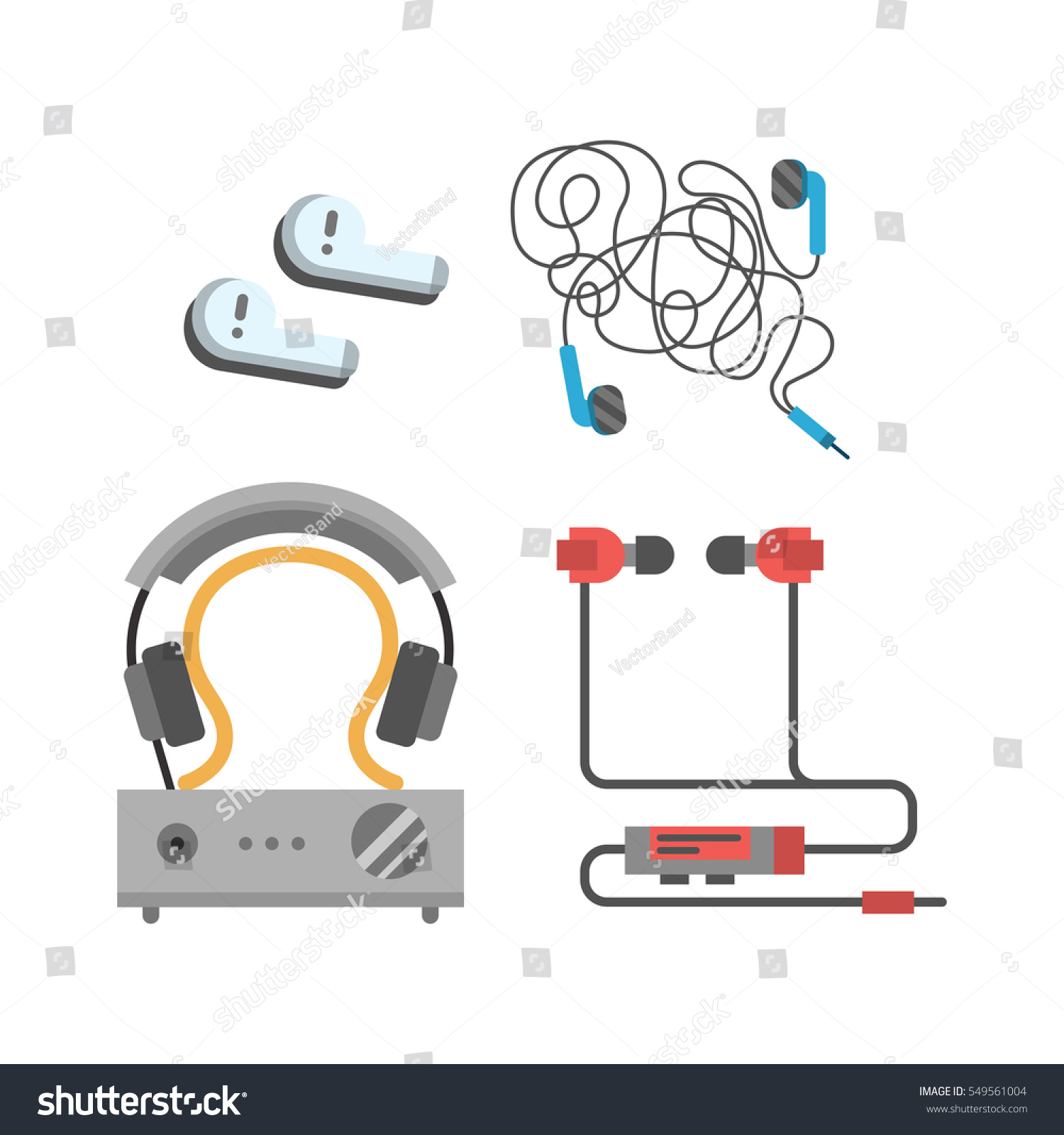 Headphones Vector Set Stock Vector (Royalty Free) 549561004 | Shutterstock