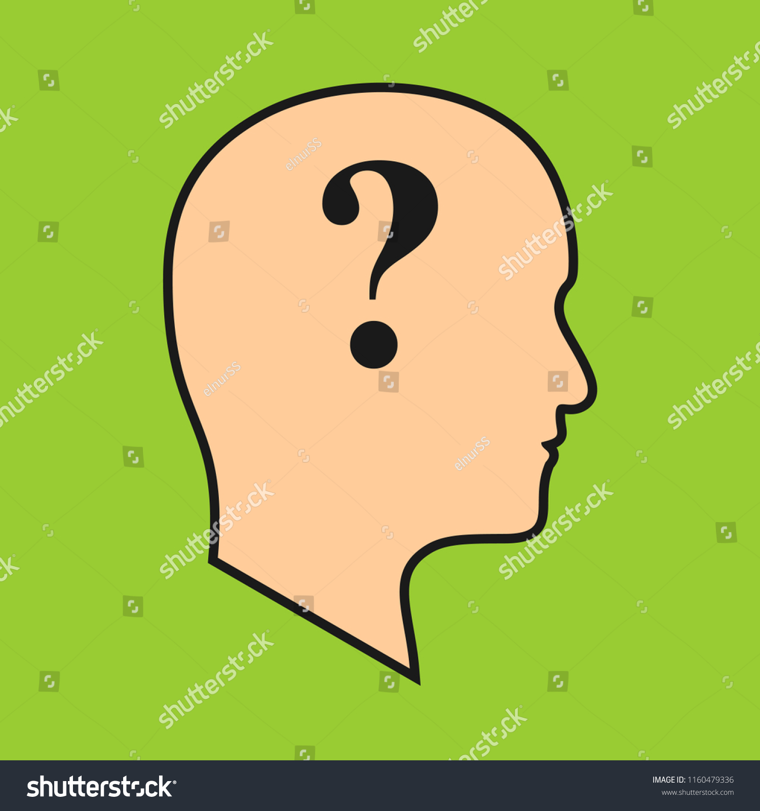 Heads Question Marks Vector Icon Stock Vector (Royalty Free) 1160479336 ...