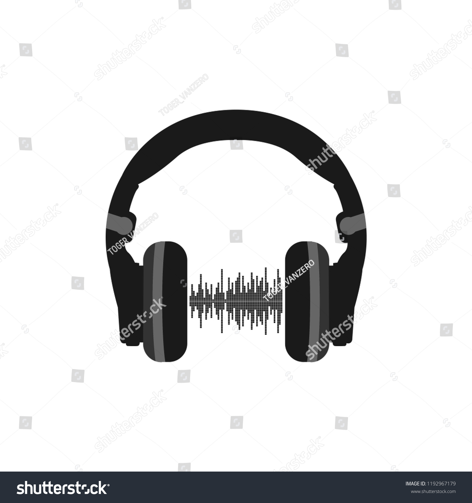 Headset Logo Icon Design Template Vector: เวกเตอร์สต็อก (ปลอดค่า ...