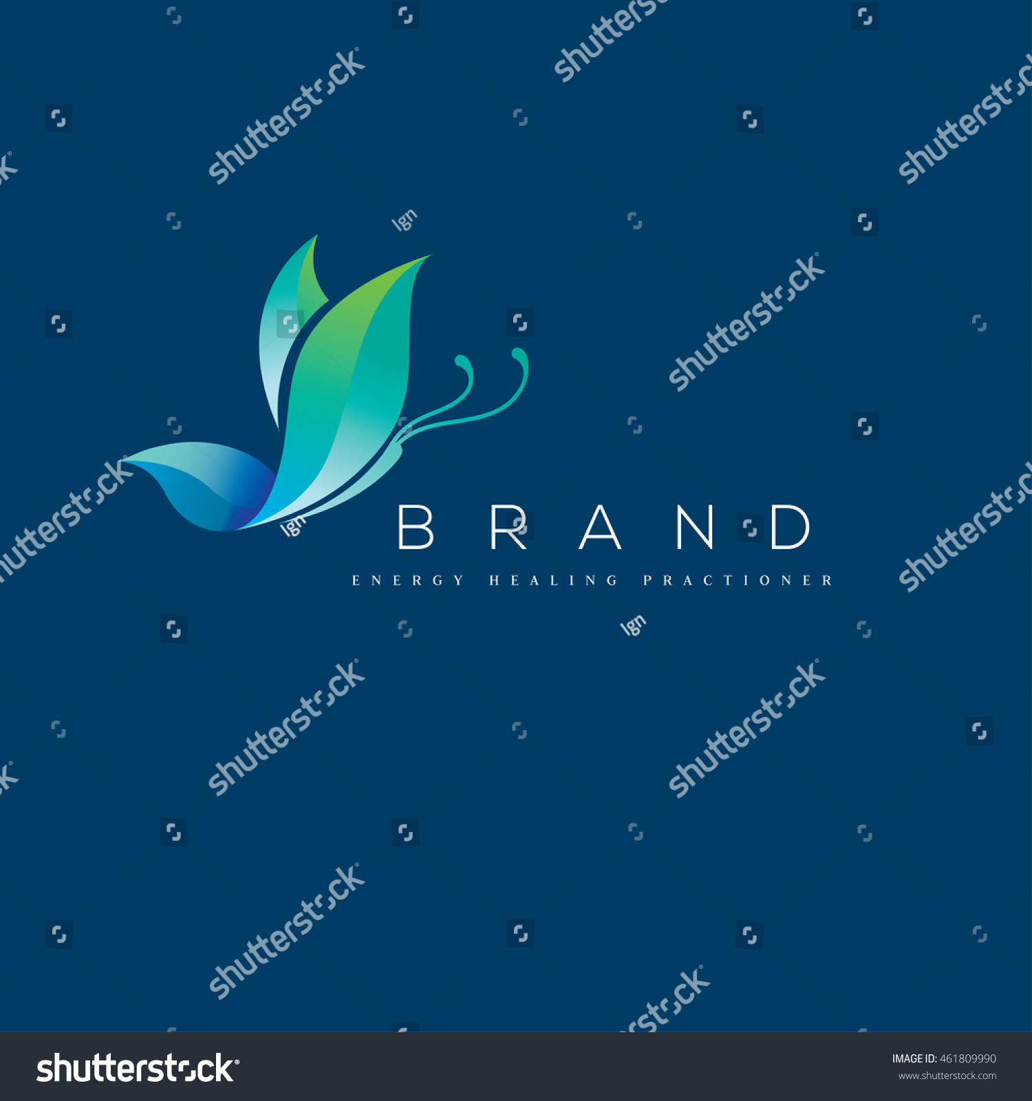 Healing Butterfly Vector Logo Template Stock Vector (Royalty Free ...