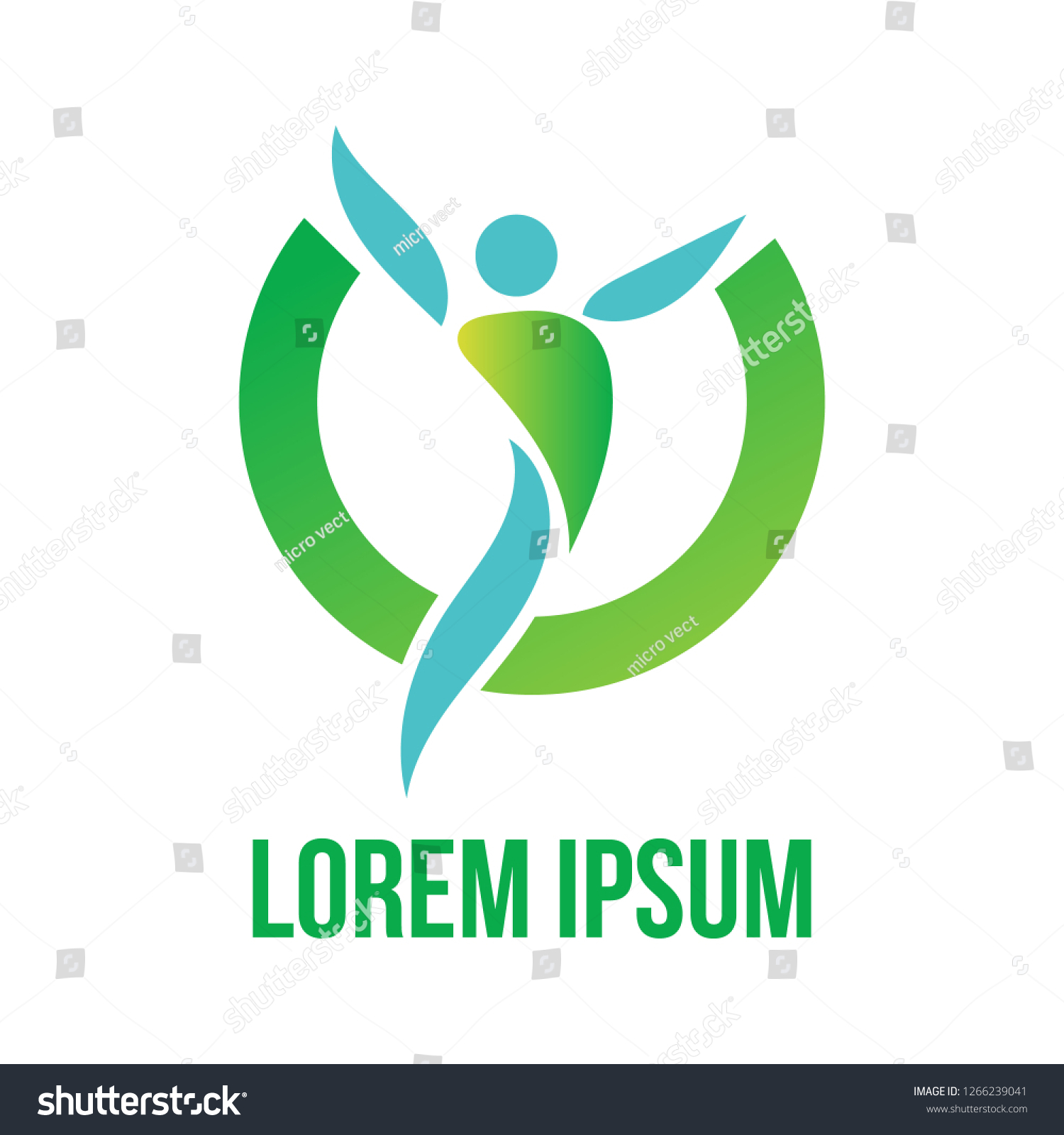 Healing Logo Design Stock Vector (Royalty Free) 1266239041
