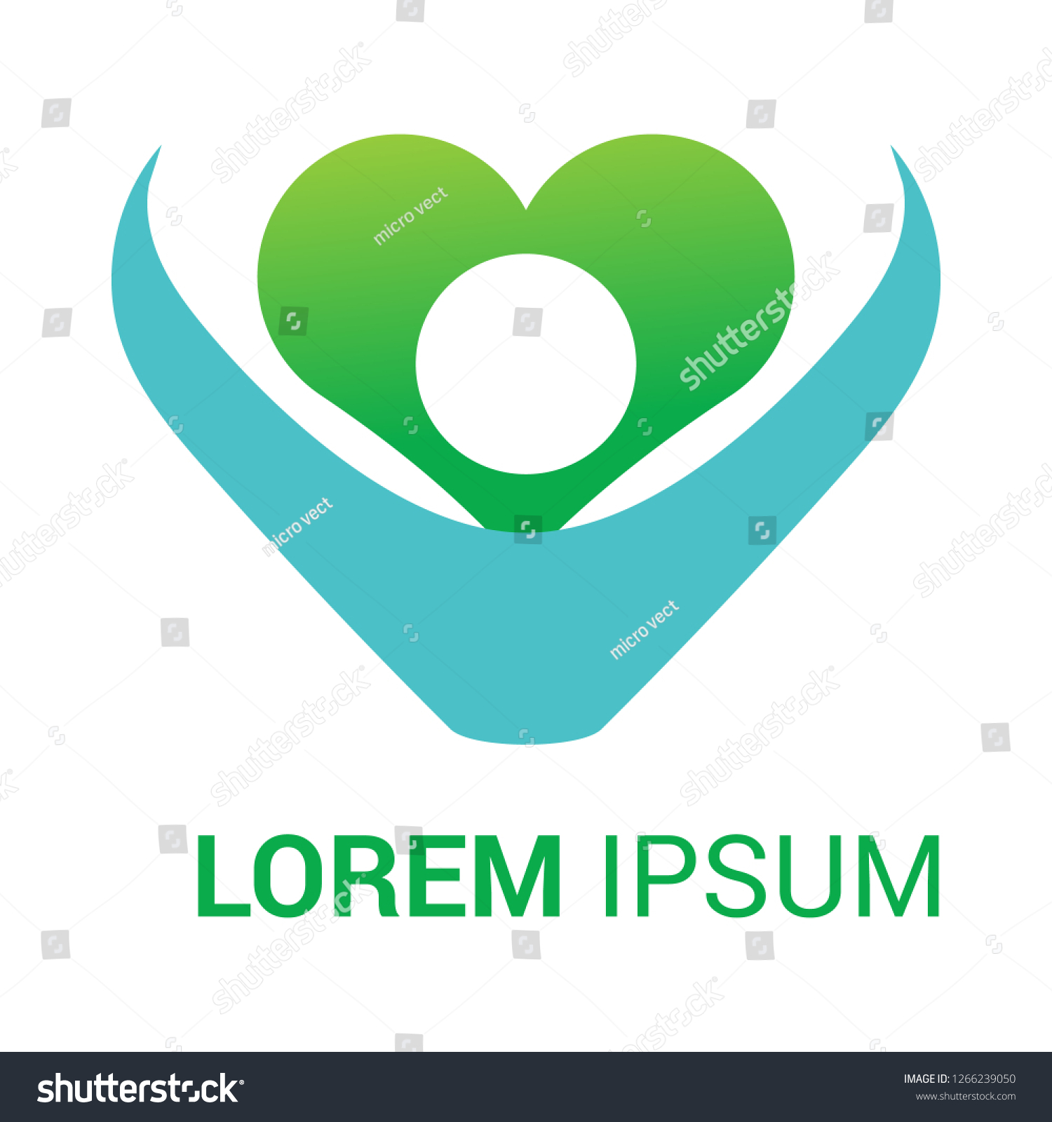 Healing Logo Design Stock Vector (Royalty Free) 1266239050