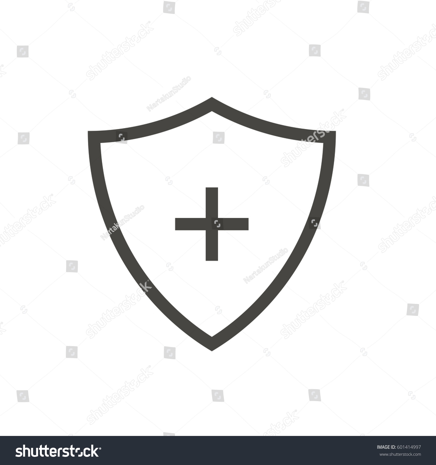 Health Protect Shield Icon Vector Stock Vector (Royalty Free) 601414997 ...
