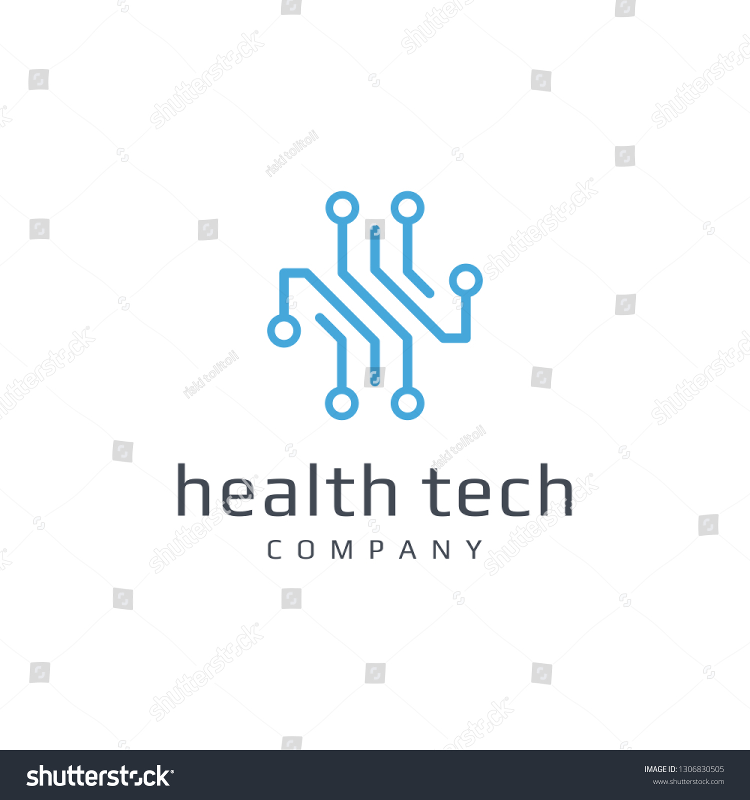 Health Technology Logo Design Stock Vector (Royalty Free) 1306830505 ...