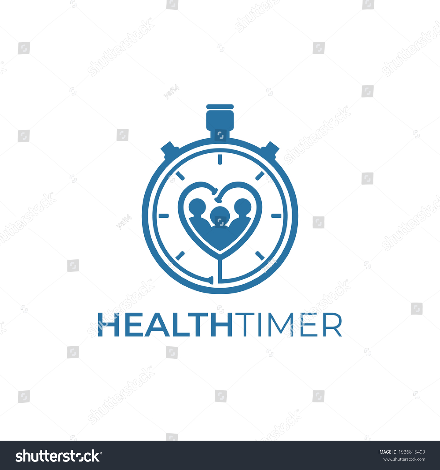 Health Timer Logo Design Concept Stock Vector (Royalty Free) 1936815499