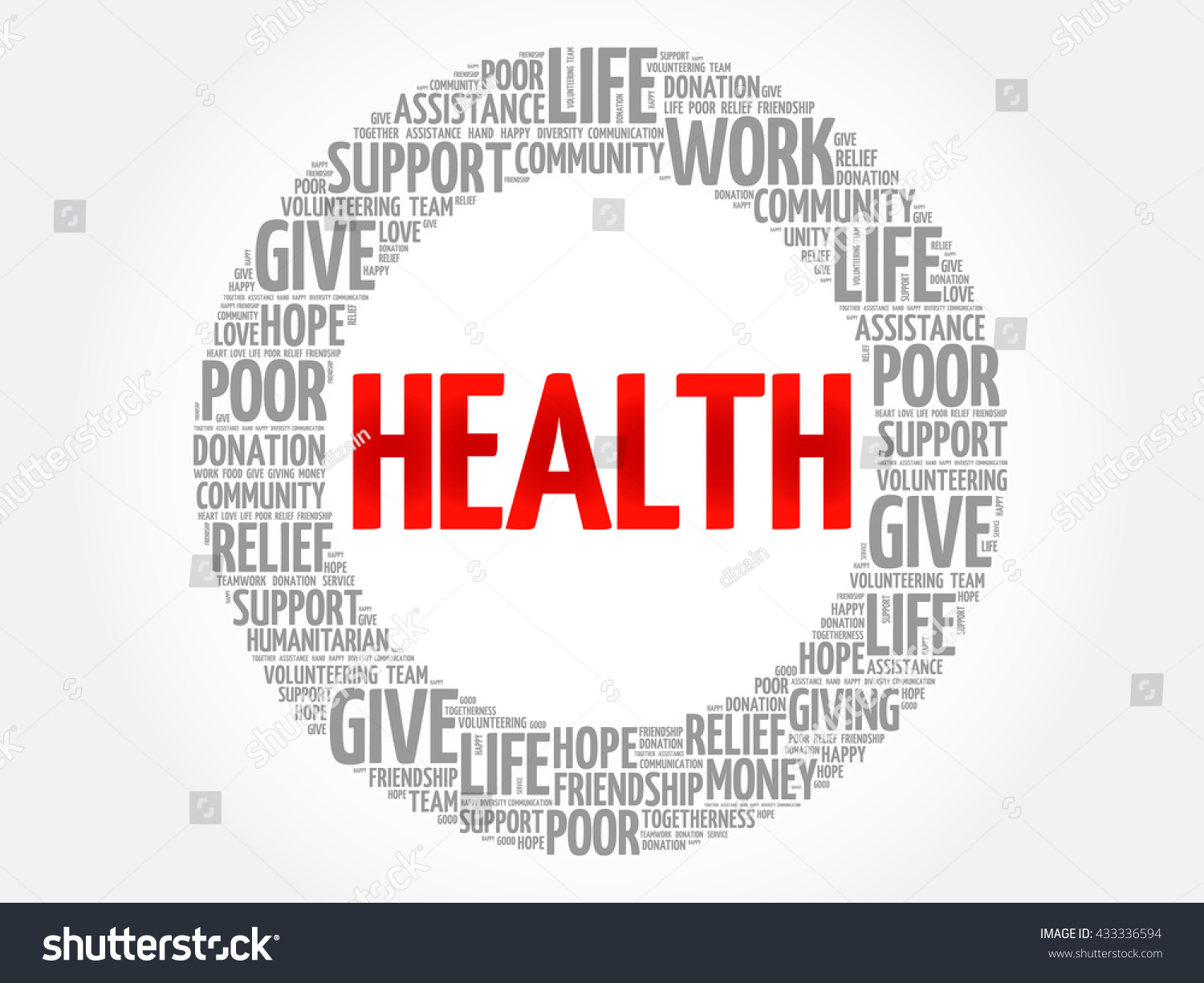 Health Word Cloud Collage Concept Background Stock Vector (Royalty Free ...