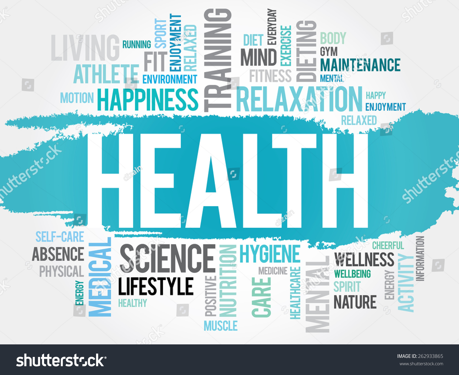 Health Word Cloud Concept Stock Vector (Royalty Free) 262933865 ...