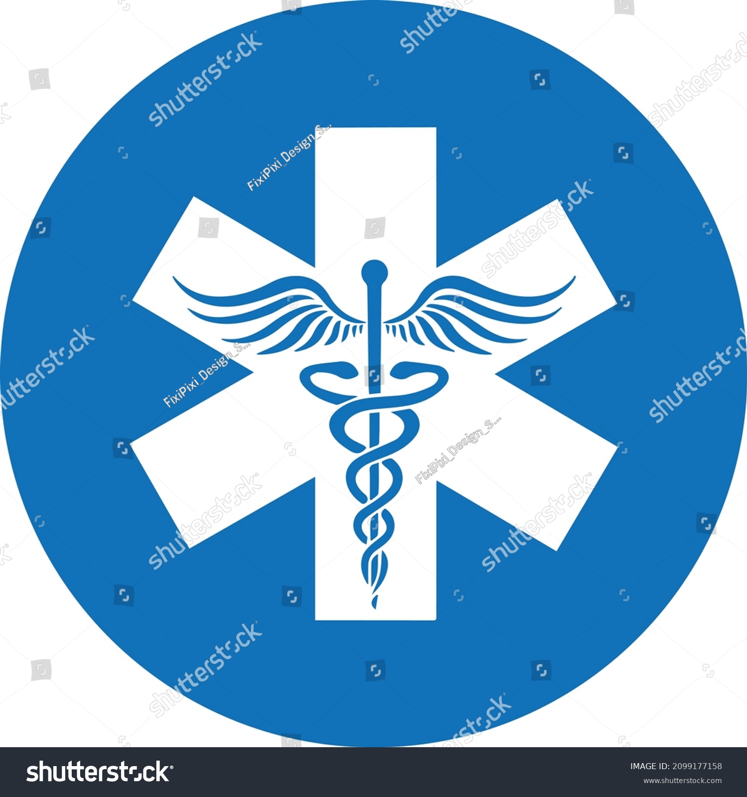 Healthcare Blue Version Icon Vector Stock Vector (Royalty Free) 2099177158
