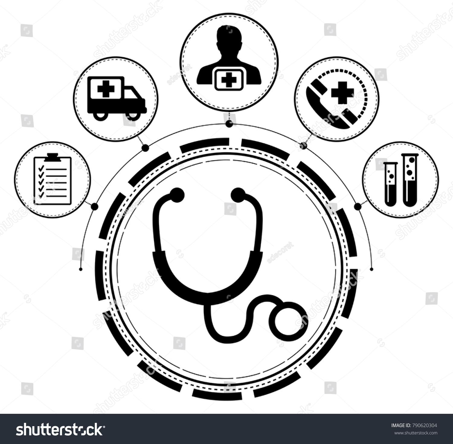 Healthcare Modern Flat Interface Vector On Stock Vector (Royalty Free ...