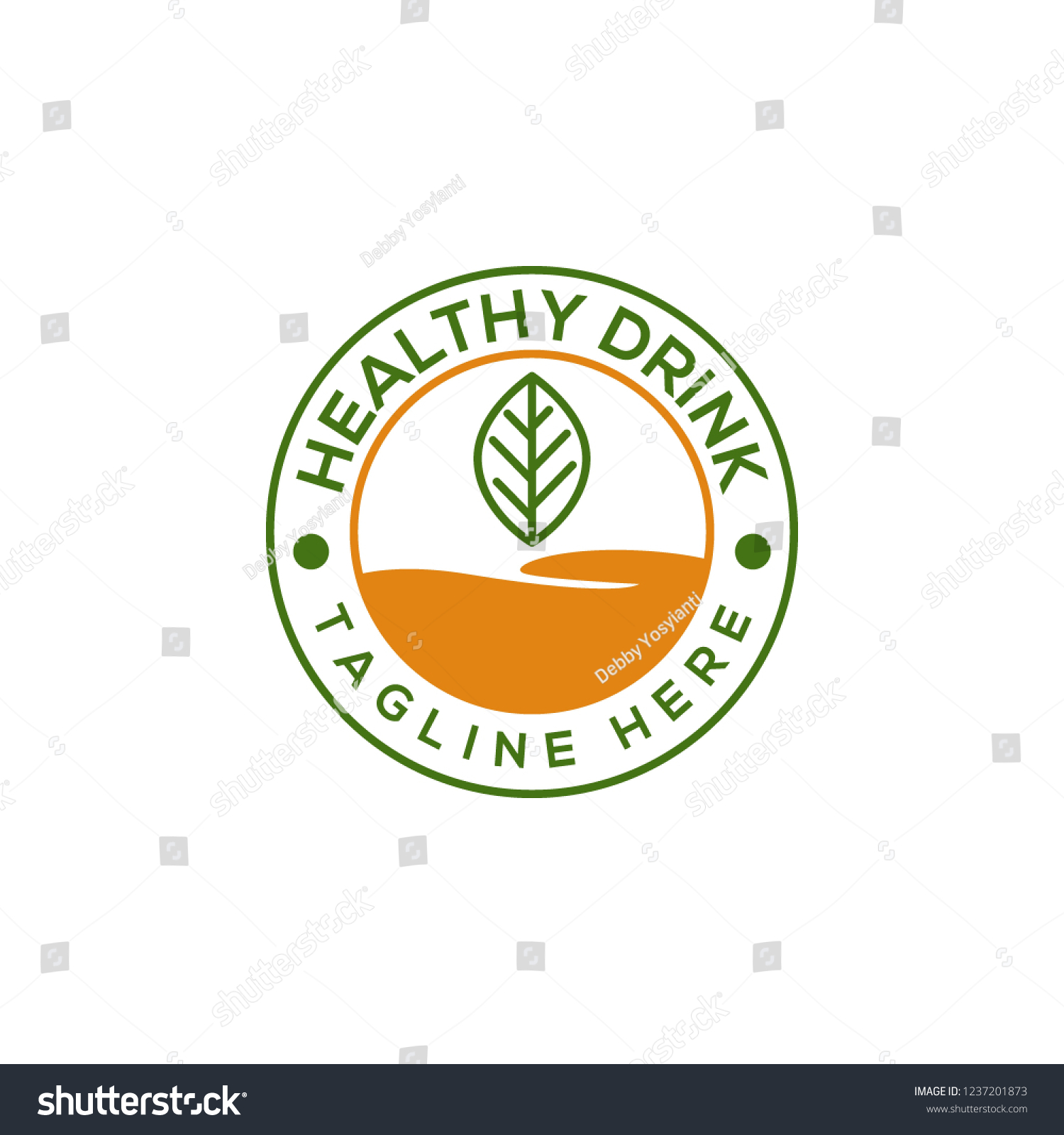 Healthy Drink Logo Design Stock Vector (Royalty Free) 1237201873 ...