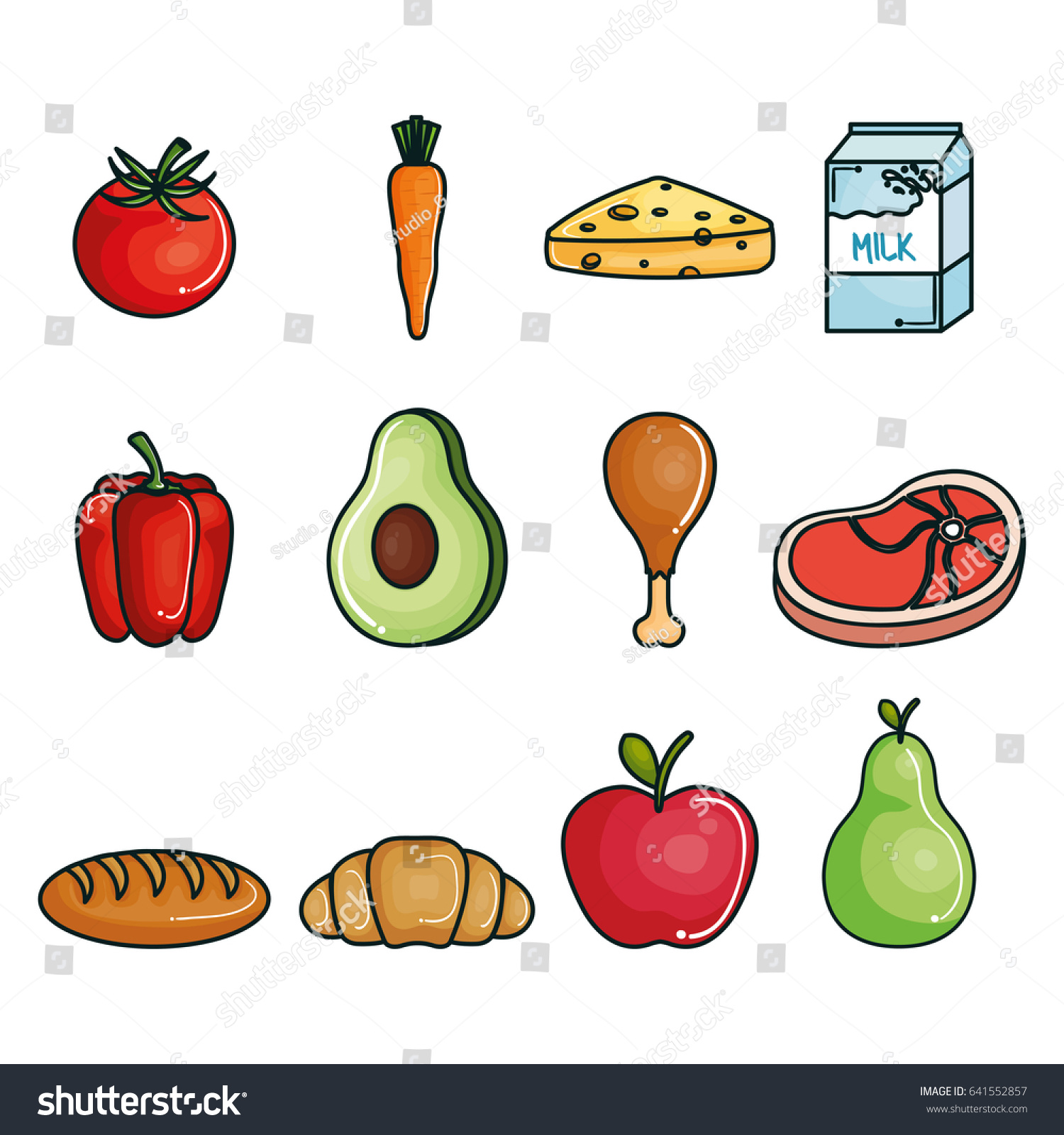 Healthy Eating Design: เวกเตอร์สต็อก (ปลอดค่าลิขสิทธิ์) 641552857 ...