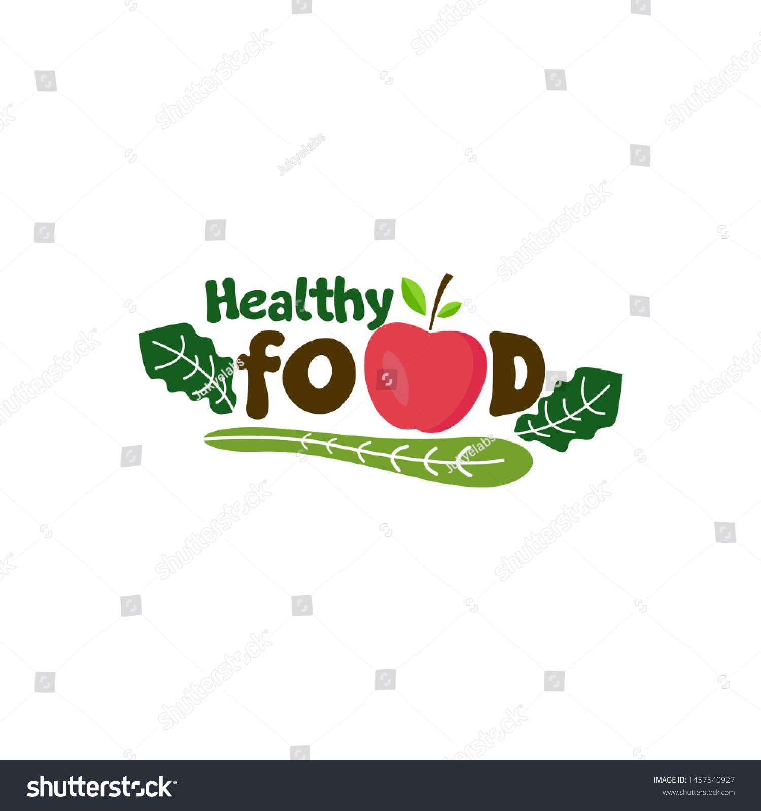 Healthy Food Logo Vector Template Stock Vector (Royalty Free ...