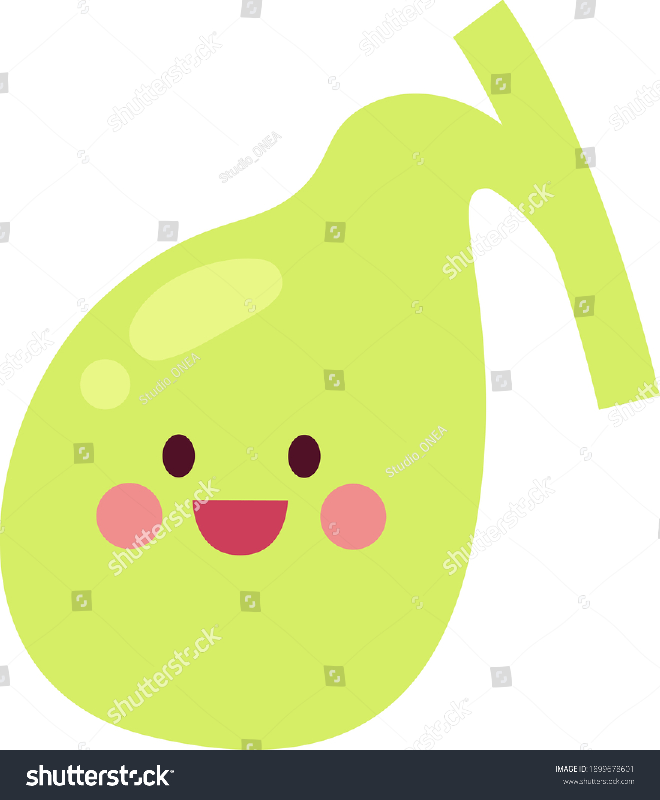 Healthy Gallbladder Character Vector Illustration Stock Vector (Royalty ...