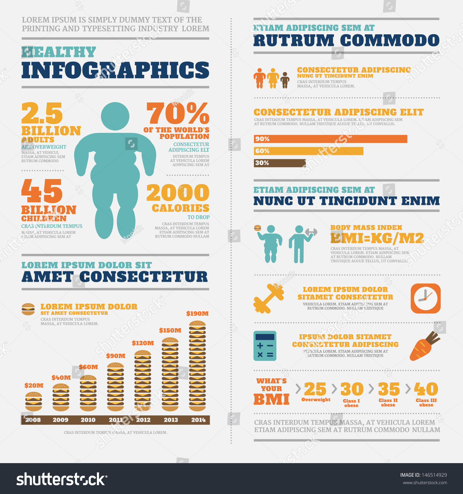 Healthy Infographics Stock Vector (Royalty Free) 146514929 | Shutterstock