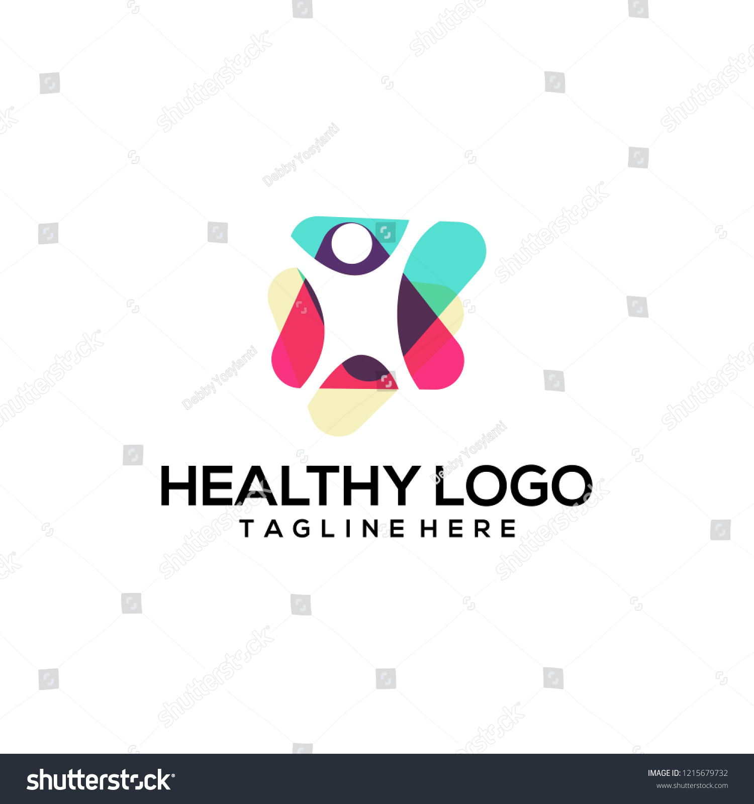 Healthy Logo Design Stock Vector (Royalty Free) 1215679732