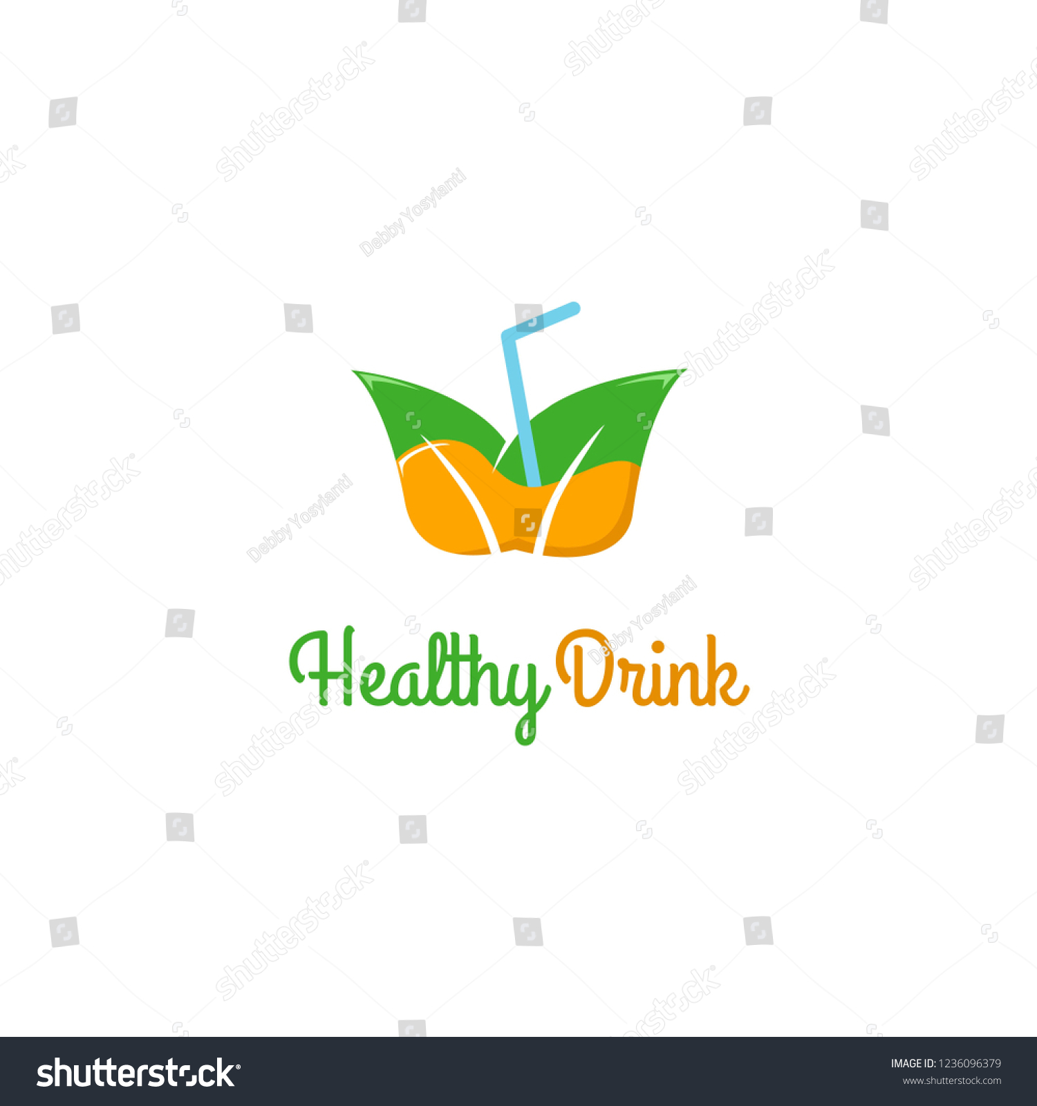 Healthy Logo Design Stock Vector (Royalty Free) 1236096379