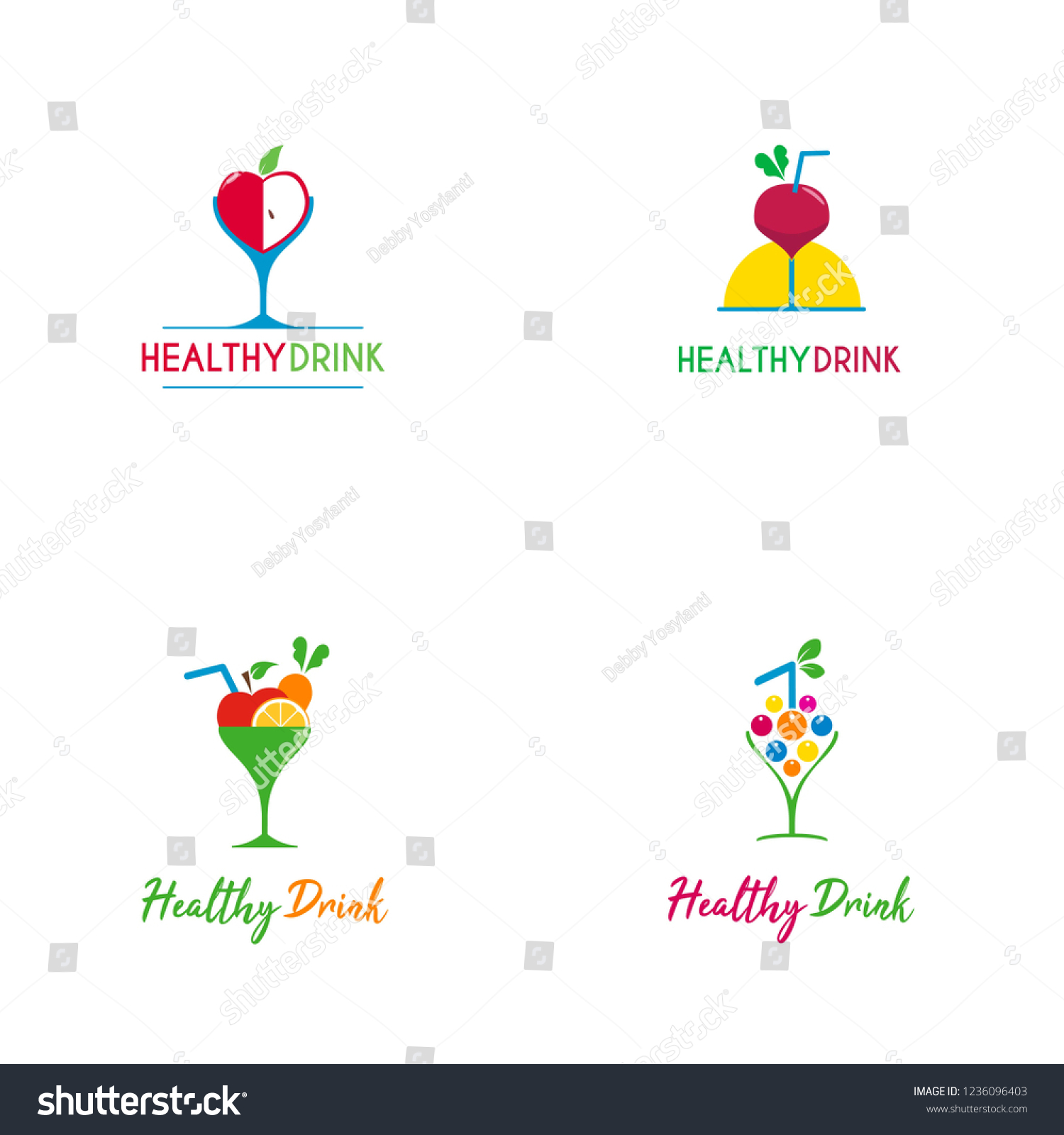 Healthy Logo Design Stock Vector (Royalty Free) 1236096403 | Shutterstock