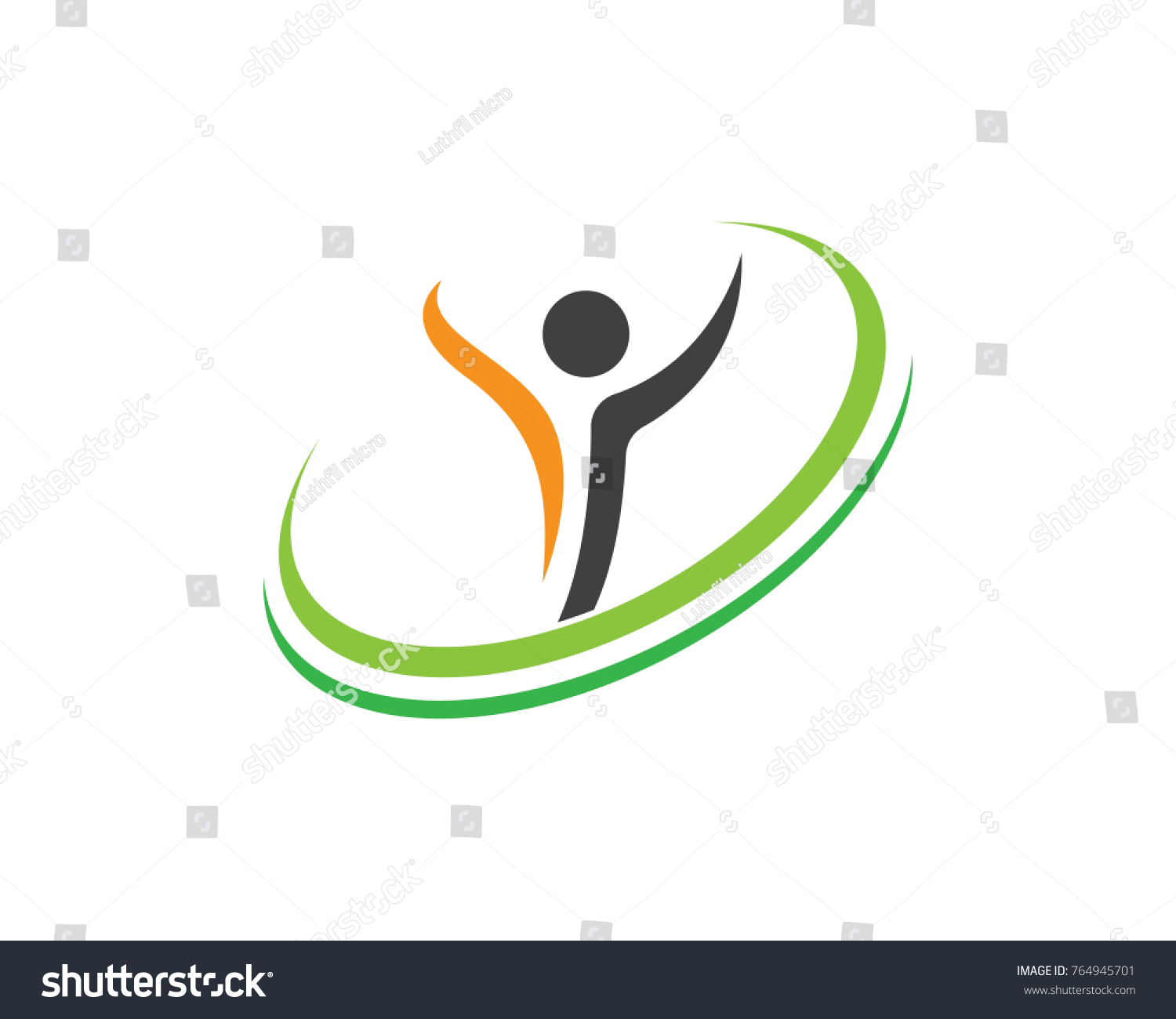 Healthy Logos Template: vector de stock (libre de regalías) 764945701 ...