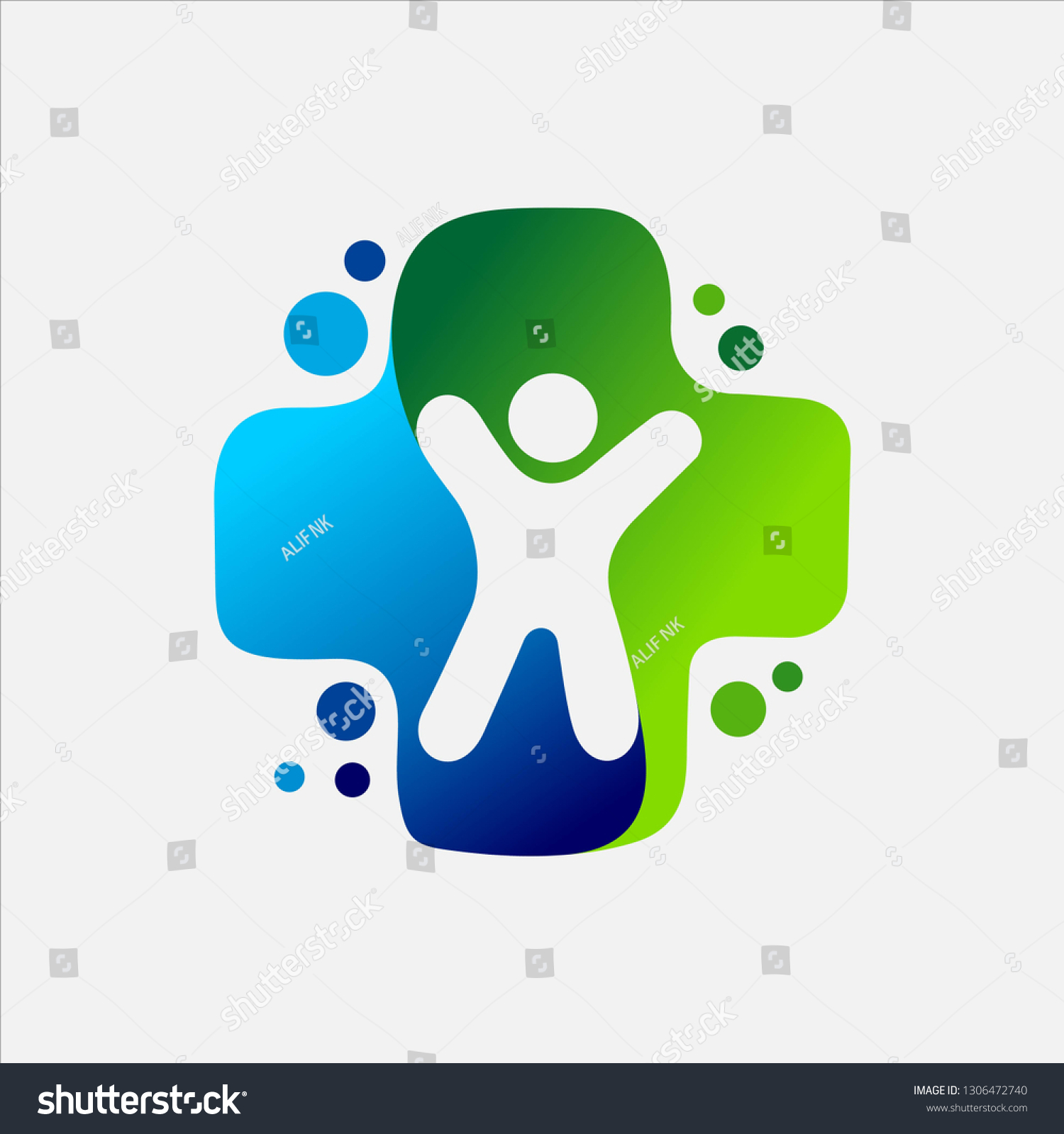 Healthy People Vector Stock Vector (Royalty Free) 1306472740