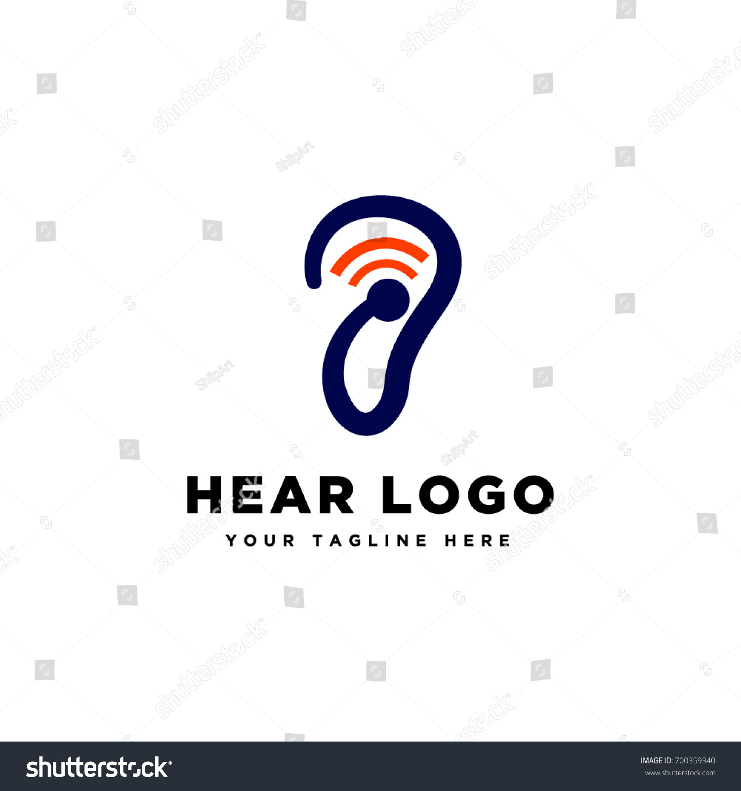 Hearing Aid Logo Stock Vector 700359340 - Shutterstock