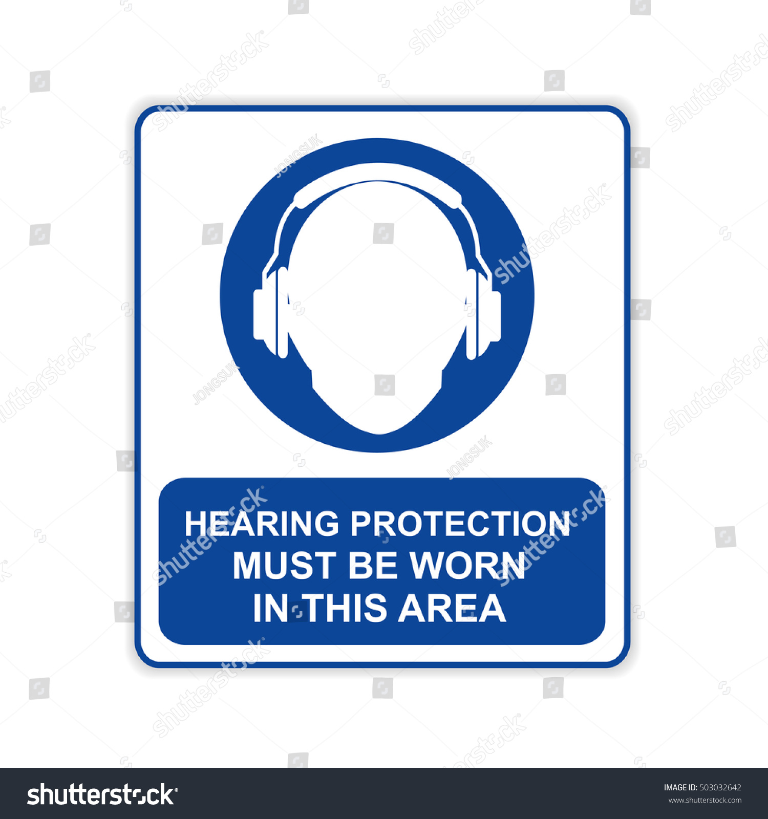 Hearing Protection Sign Vector Stock Vector (Royalty Free) 503032642 ...