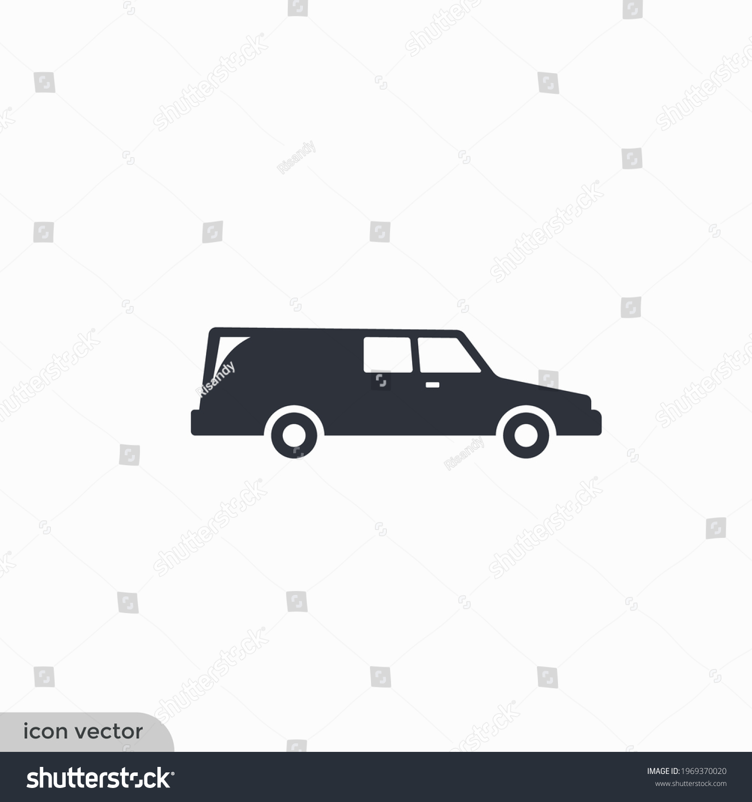 Hearse Icon Vector Illustration Simple Design Stock Vector (Royalty ...