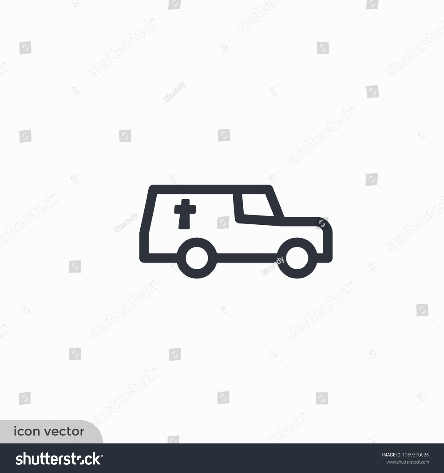Hearse Icon Vector Illustration Simple Design Stock Vector (Royalty ...